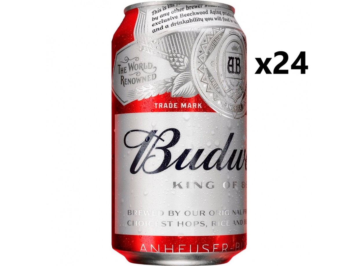 Kaufen Sie Budweiser 33CL Dose Box 24 Einheiten | Campoluz Enoteca