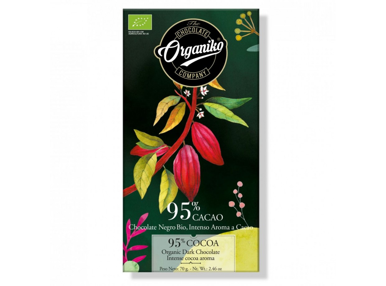 Buy Choco Late Organiko Negro 95% Cacao 70gr. | Campoluz Enoteca