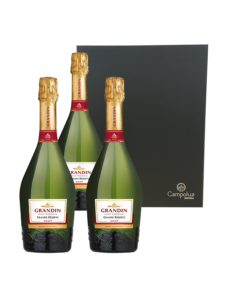 Estuche 3 botellas Grandin Grande Reserve Brut - Comprar online